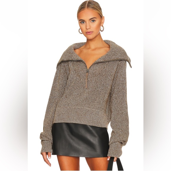 Varley | Sweaters | Nwt Varley Mentone Half Zip Sweater In Olive Speck ...